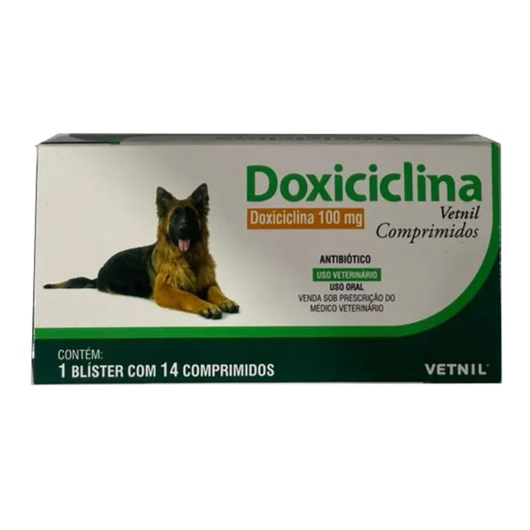 Antibiótico Doxiciclina vetnil comp. 100Mg - Pet Mix